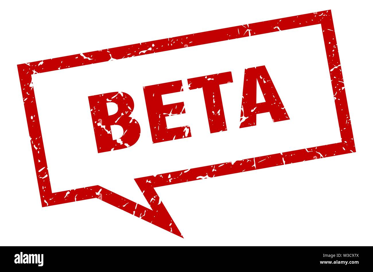 beta sign. beta square speech bubble. beta Stock Vector Image & Art - Alamy