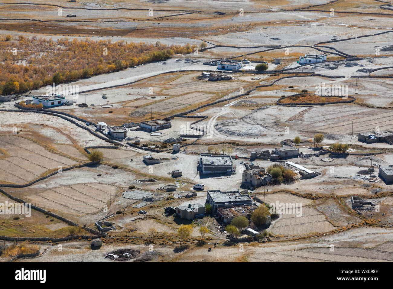 Merak village (area of Pangong Lake) in late September, Ladakh, India ...