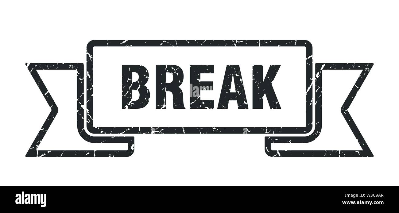 break grunge ribbon. break sign. break banner Stock Vector Image & Art ...