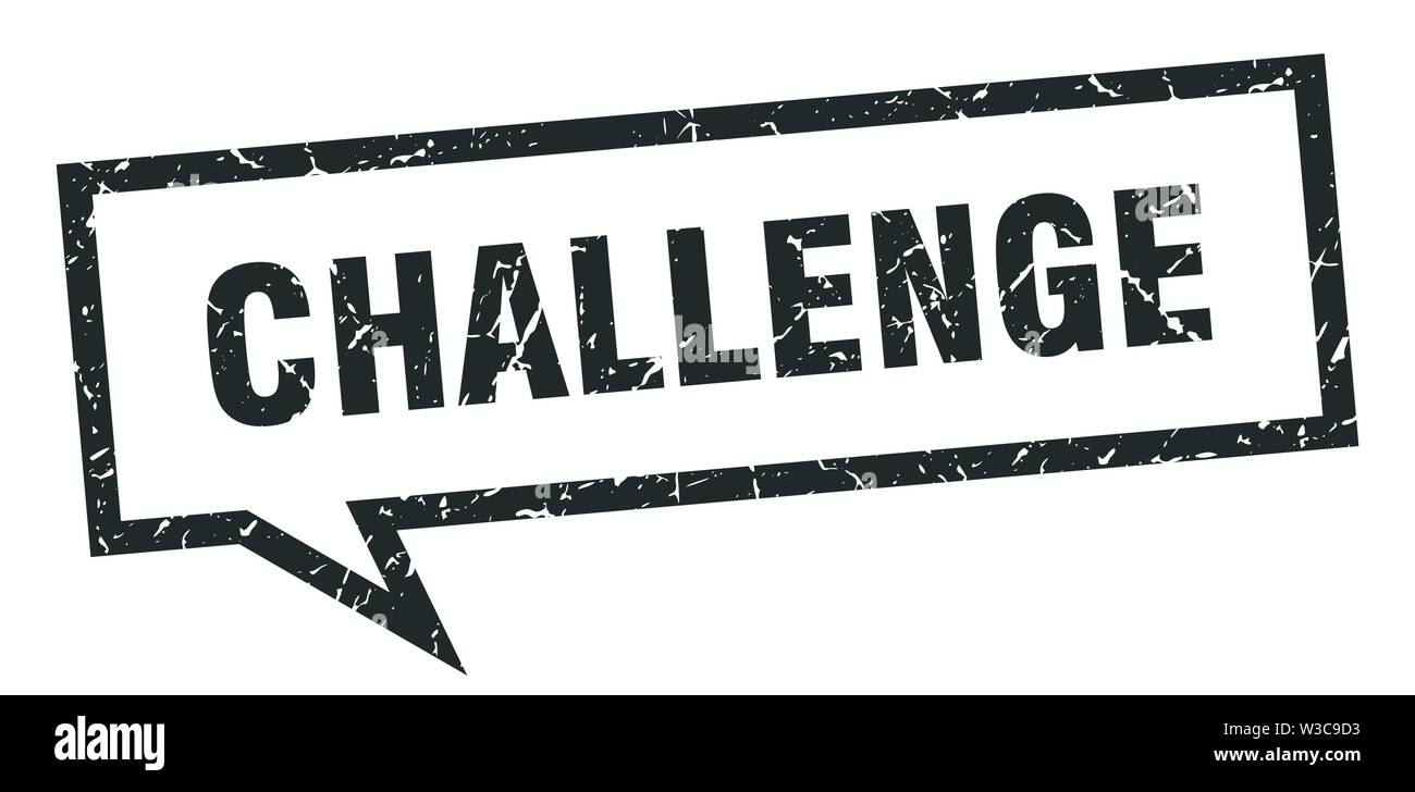 challenge sign. challenge square speech bubble. challenge Stock Vector ...