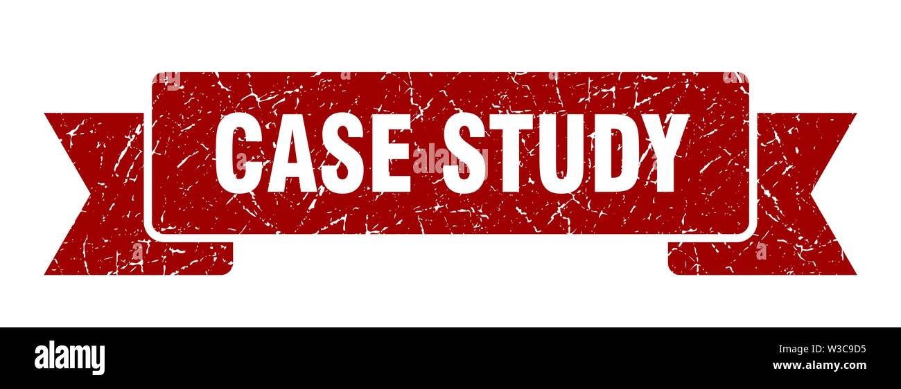 case study grunge ribbon. case study sign. case study banner Stock ...