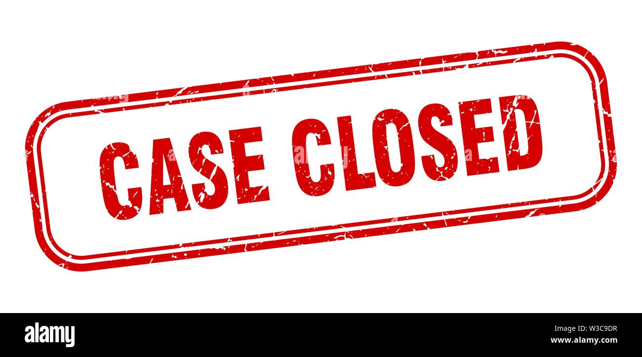 case closed stamp. case closed square grunge sign. case closed Stock ...