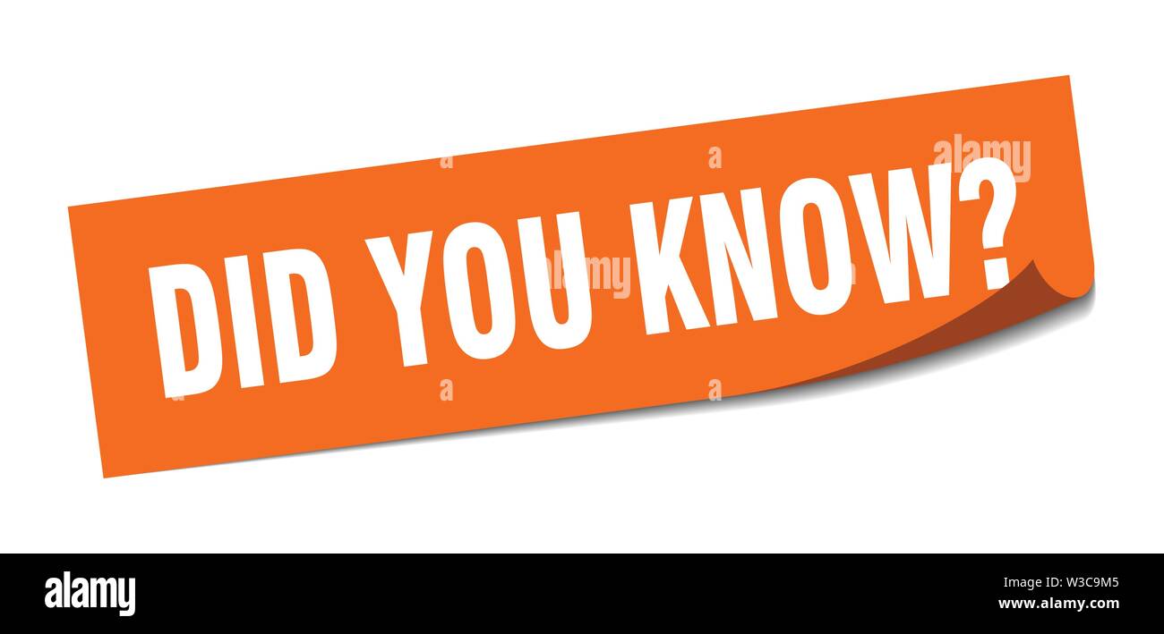did you know sticker. did you know square isolated sign. did you know ...