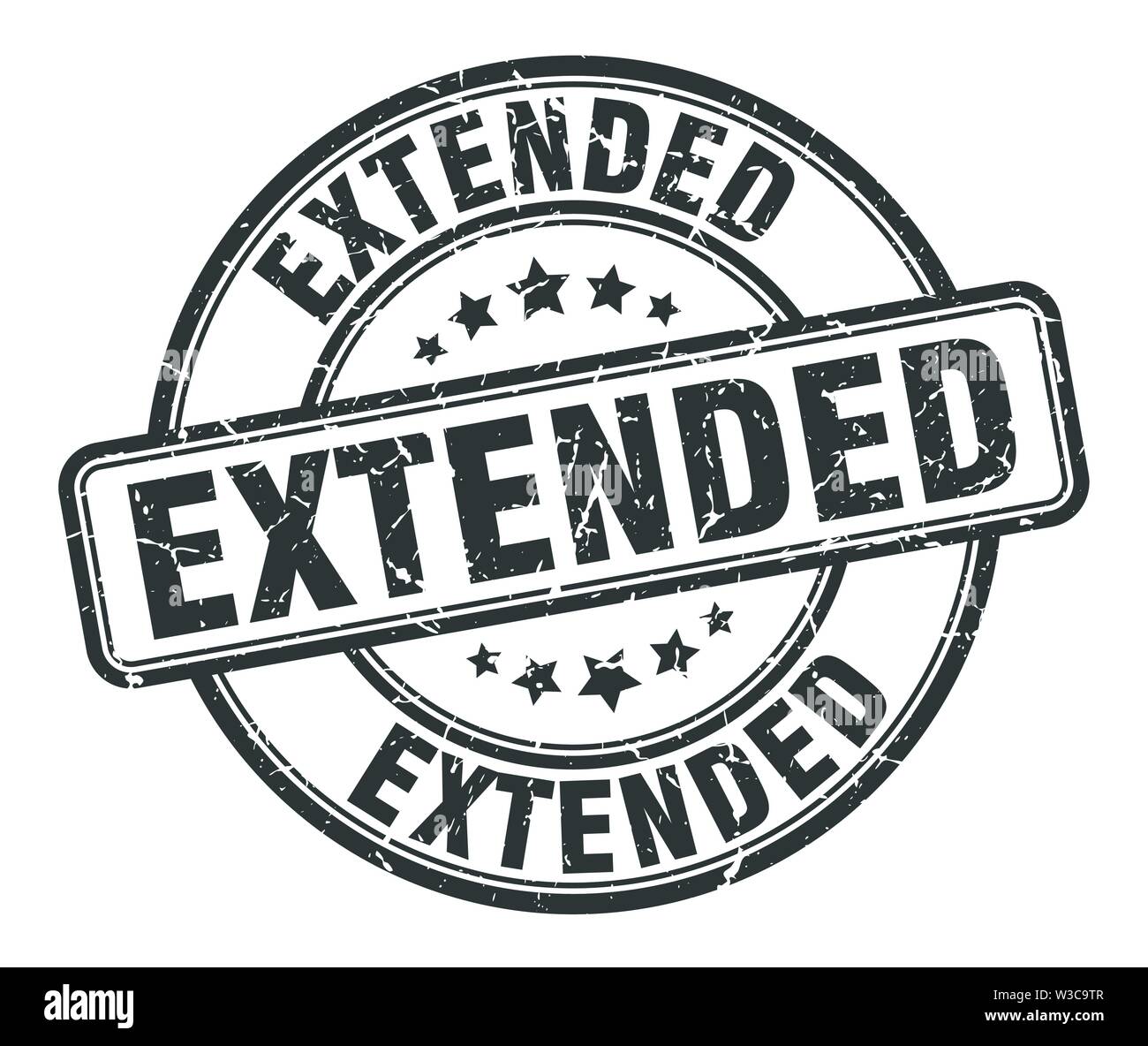 extended stamp. extended round grunge sign. extended Stock Vector Image ...