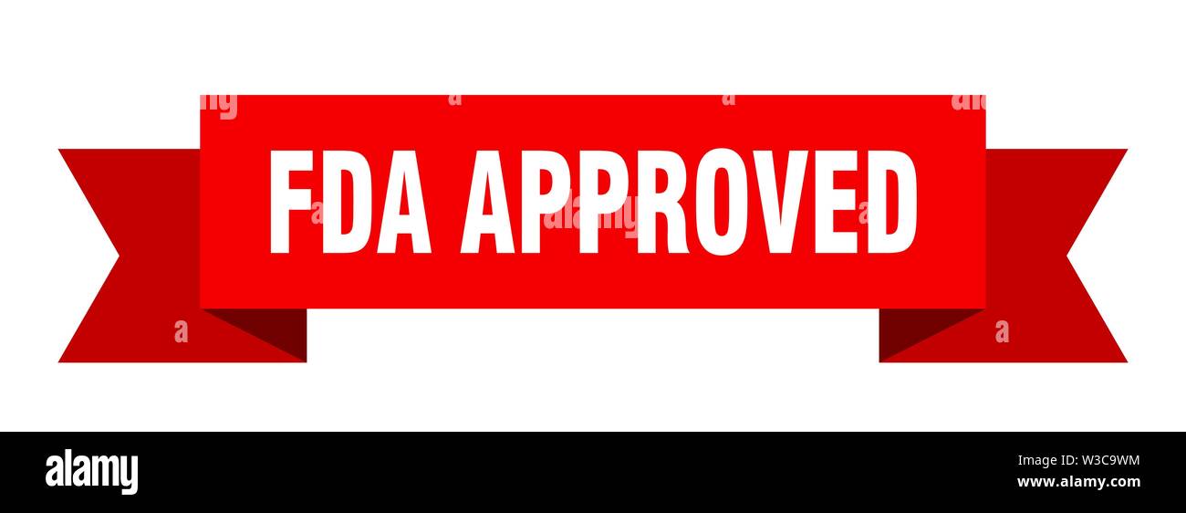 fda approved ribbon. fda approved isolated sign. fda approved banner ...