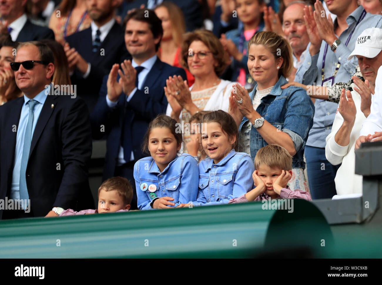Roger Federer's wife Mirka with Children, Myla, Leo, Lenny and Charlene ...
