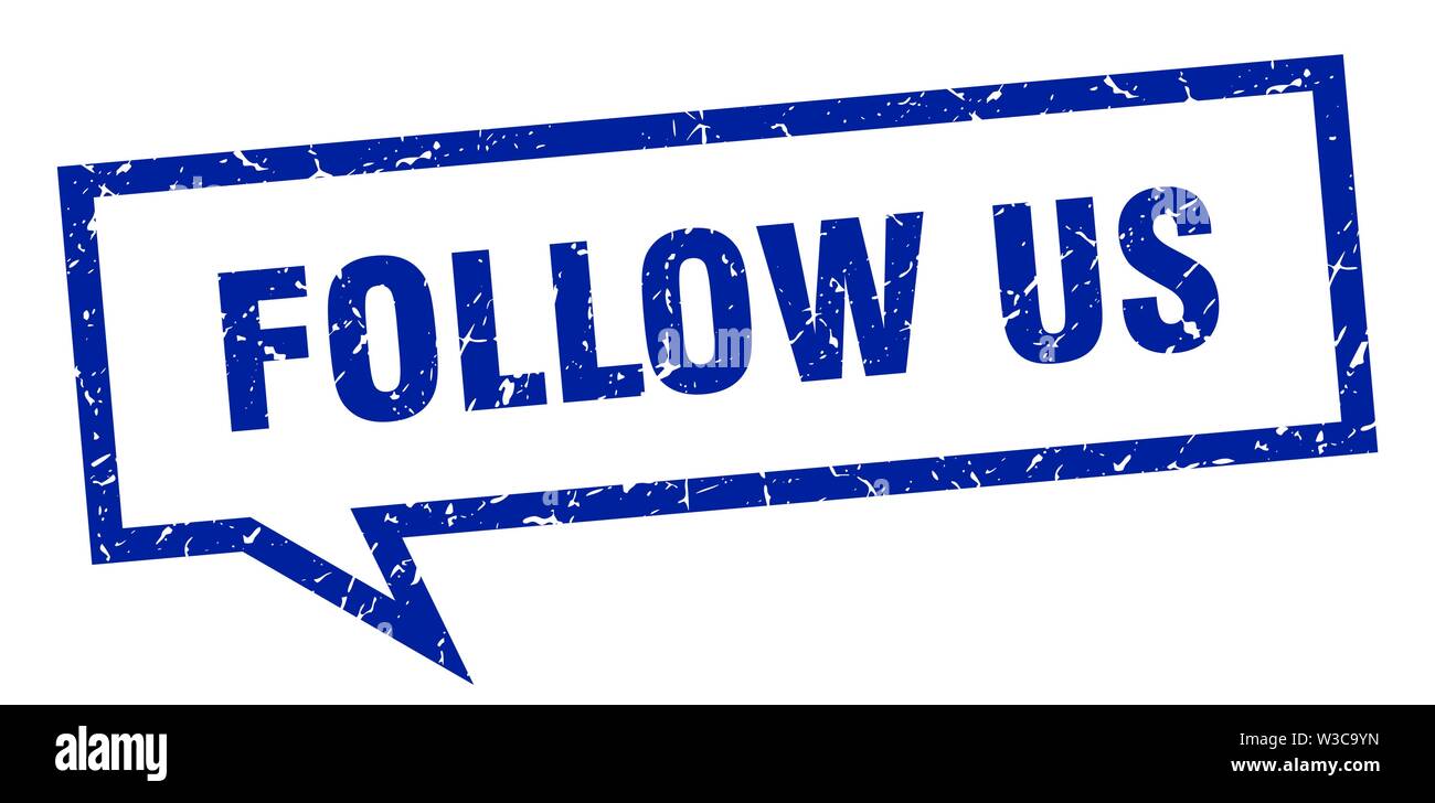 follow us sign. follow us square speech bubble. follow us Stock Vector ...