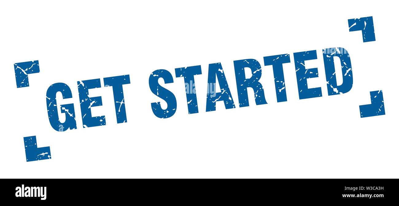 get started stamp. get started square grunge sign. get started Stock ...