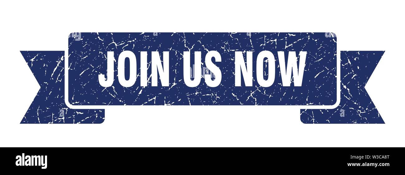 Join us now ribbon hi-res stock photography and images - Alamy