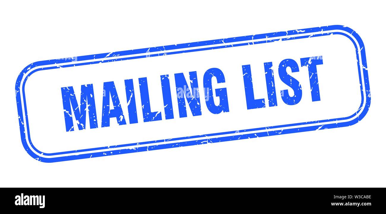 mailing list stamp. mailing list square grunge sign. mailing list Stock ...