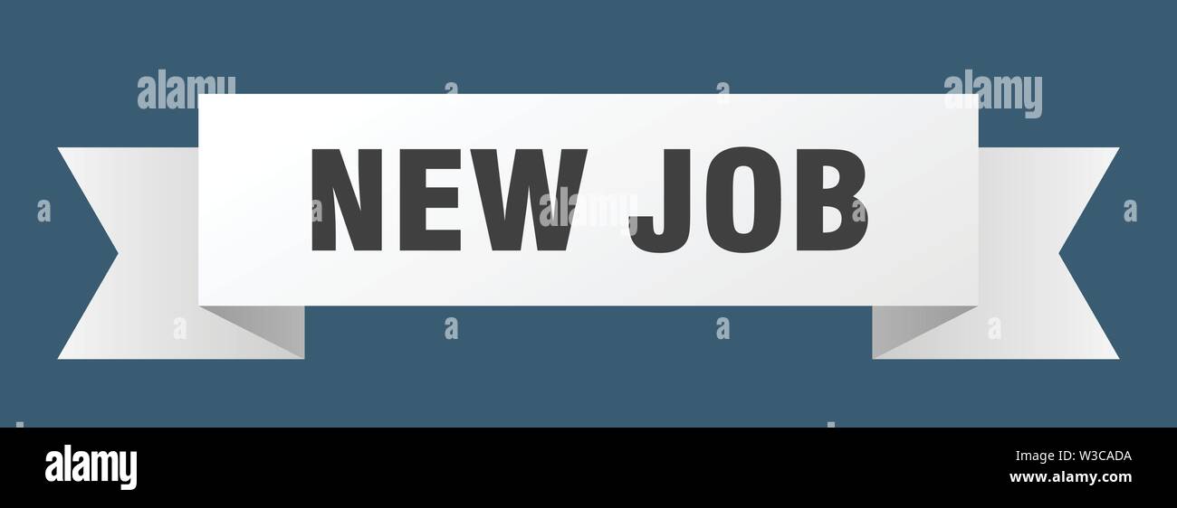 new job ribbon. new job isolated sign. new job banner Stock Vector ...