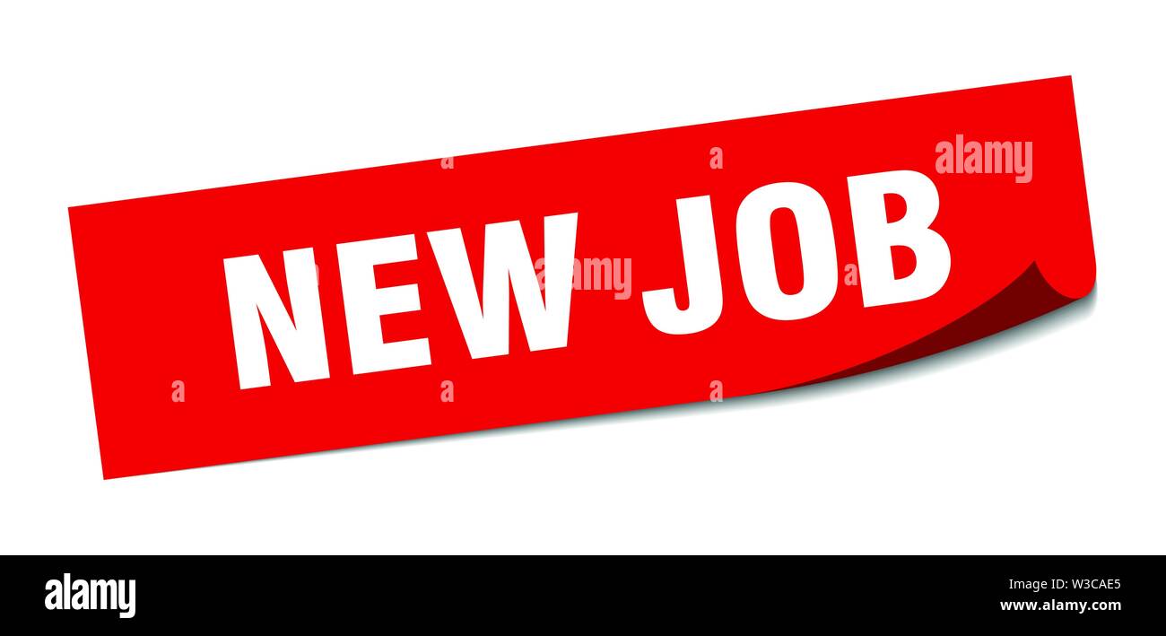 new job sticker. new job square isolated sign. new job Stock Vector ...