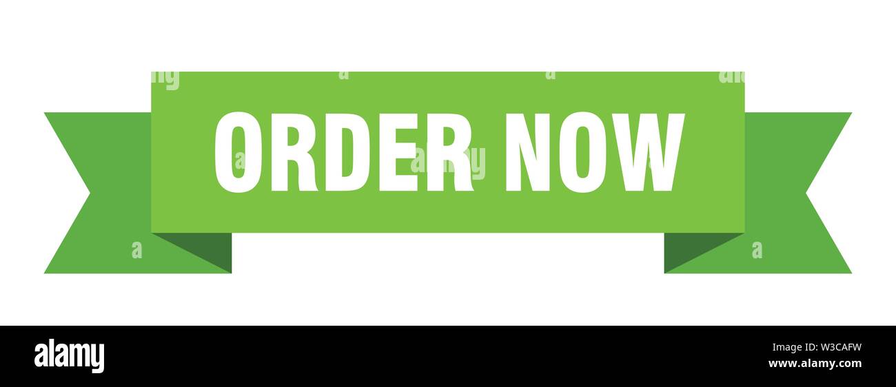 order now ribbon. order now isolated sign. order now banner Stock ...