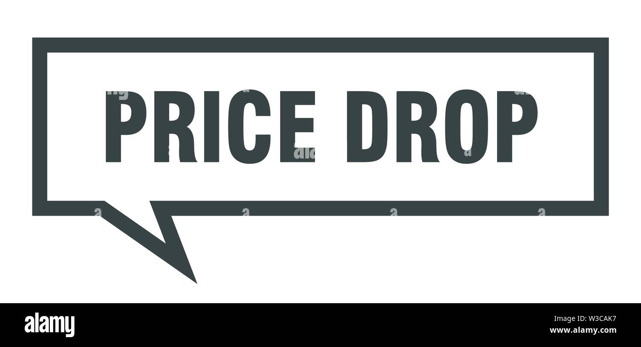 price drop sign. price drop square speech bubble. price drop Stock ...