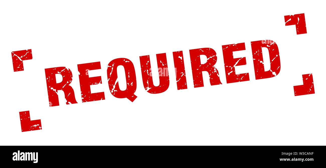 required stamp. required square grunge sign. required Stock Vector ...
