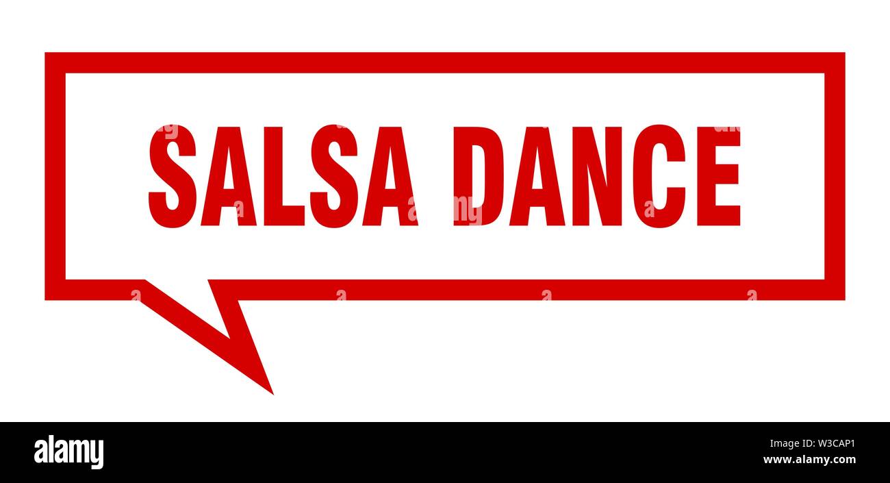salsa dance sign. salsa dance square speech bubble. salsa dance Stock ...