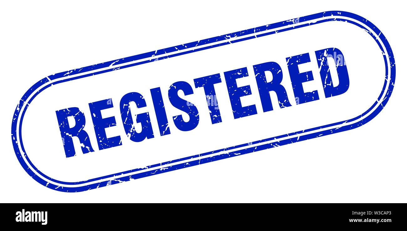 Registered square stamp grunge hi-res stock photography and images - Alamy