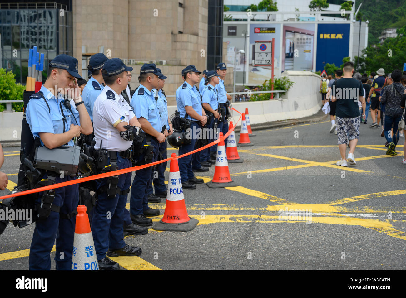 Shatin, Hong Kong - July 14, 2019: Protest in Hong Kong against ...