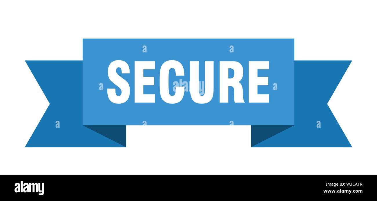 secure ribbon. secure isolated sign. secure banner Stock Vector Image ...