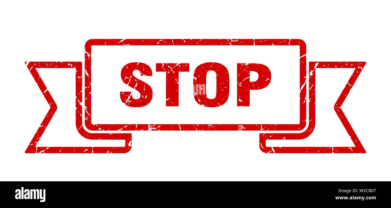 stop grunge ribbon. stop sign. stop banner Stock Vector Image & Art - Alamy