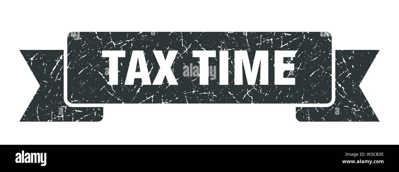 Tax time ribbon label Stock Vector Images - Alamy