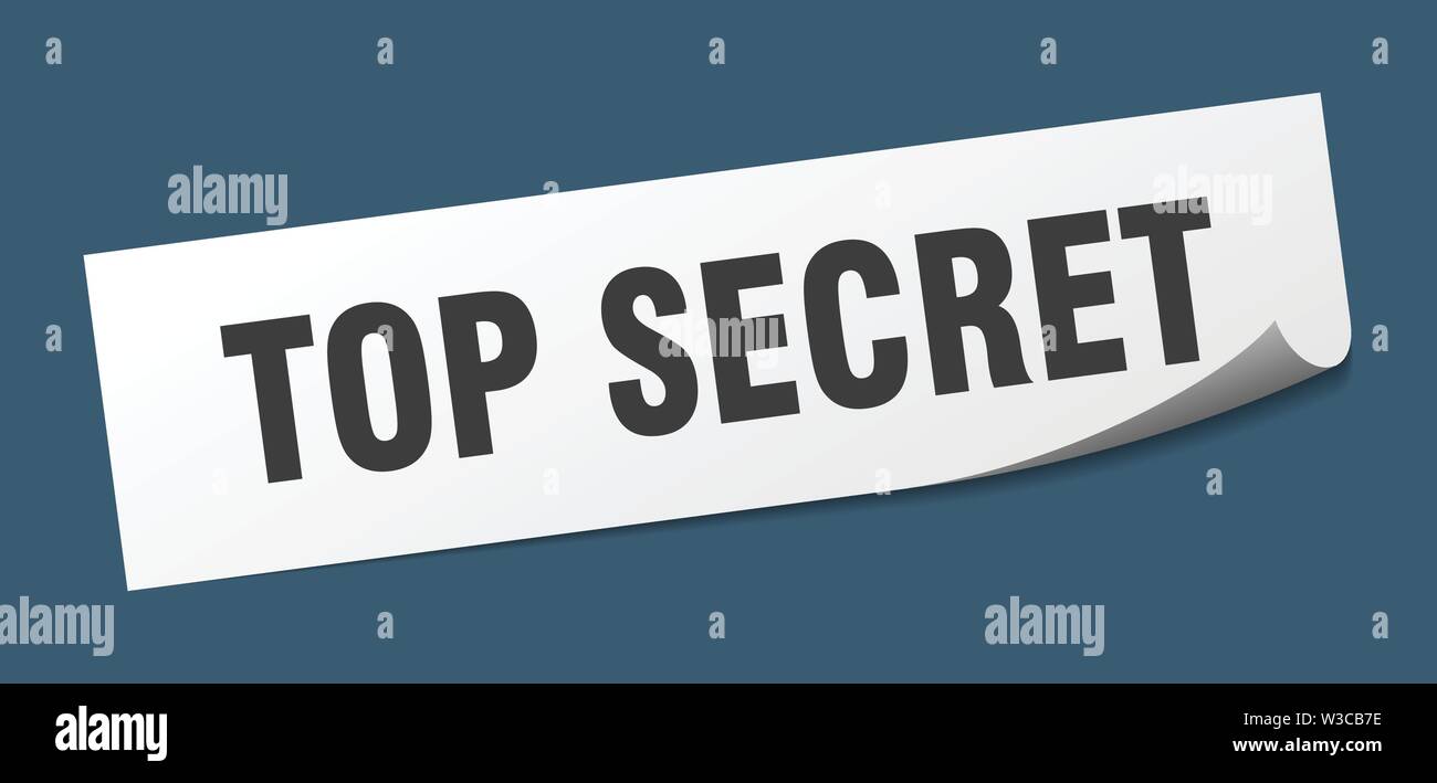 top secret sticker. top secret square isolated sign. top secret Stock ...