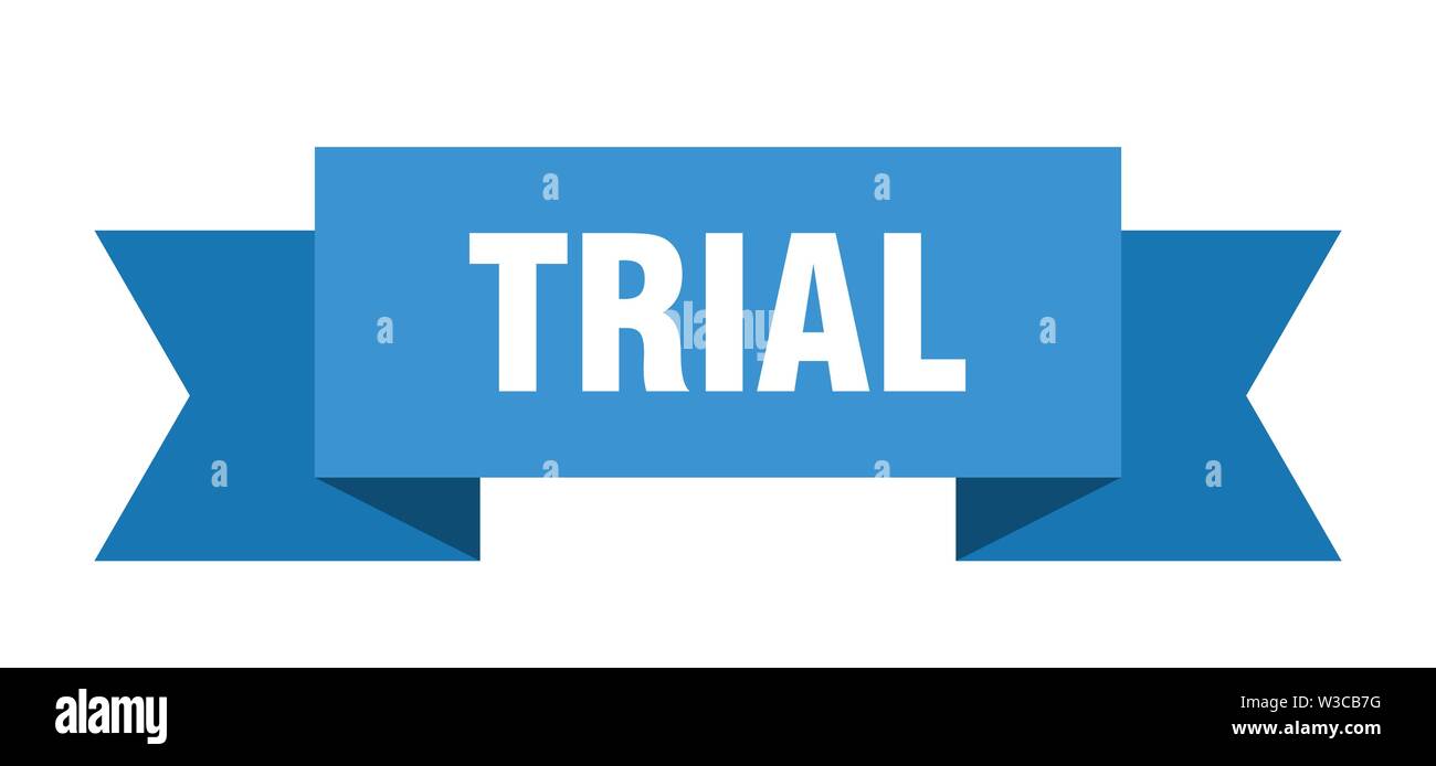 trial ribbon. trial isolated sign. trial banner Stock Vector Image ...