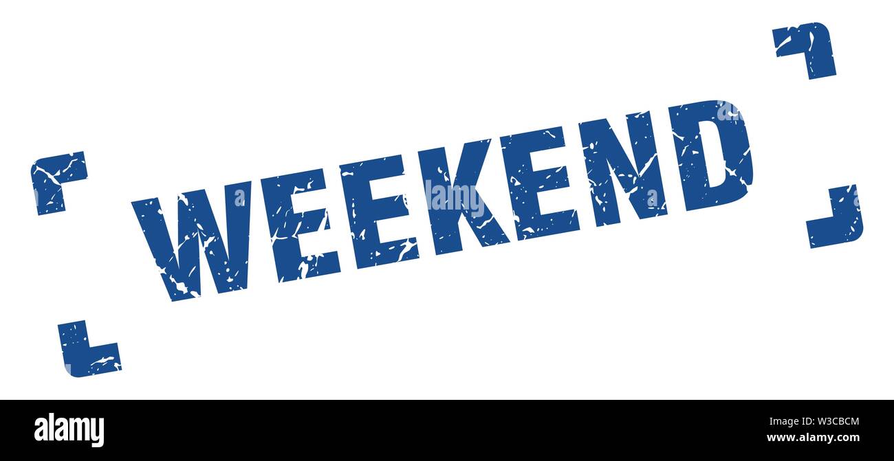 Weekend stamp label square hi-res stock photography and images - Alamy