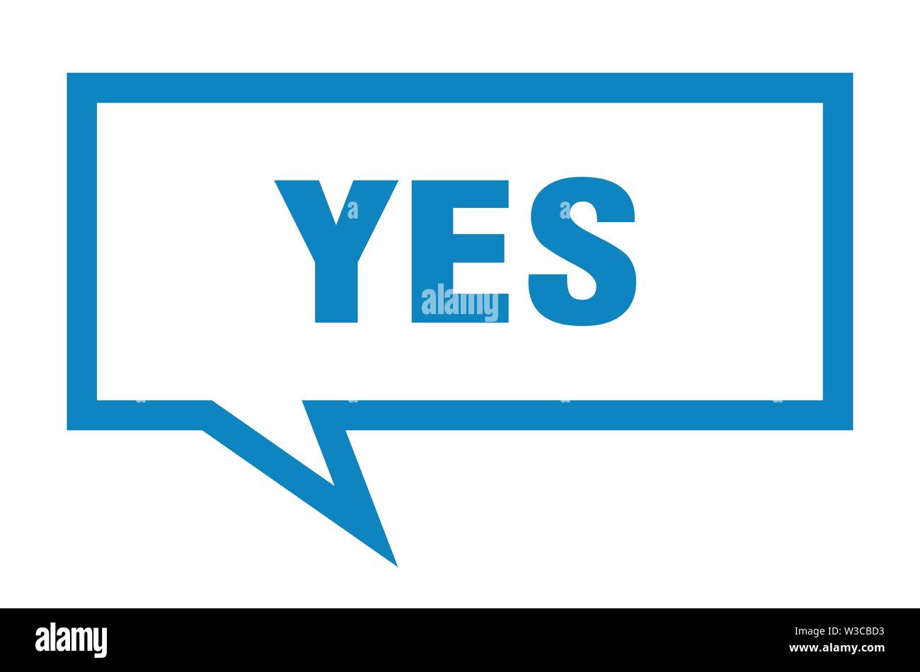 yes sign. yes square speech bubble. yes Stock Vector Image & Art - Alamy