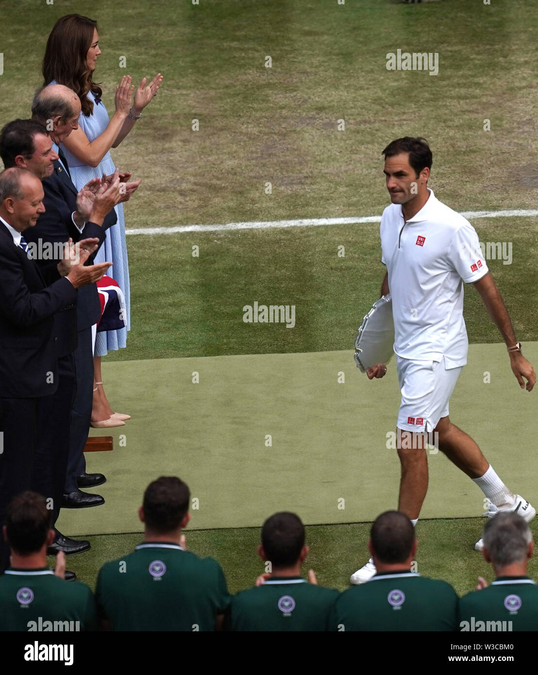 Roger Federer following the men's singles final on day thirteen of the ...