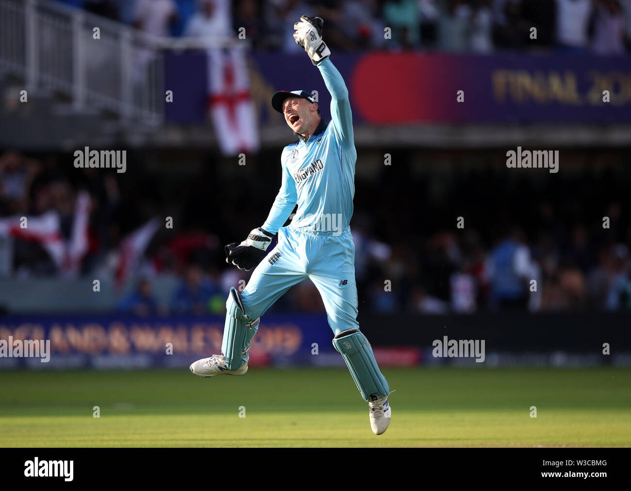 England's Jos Buttler their victory during the ICC World Cup Final at ...