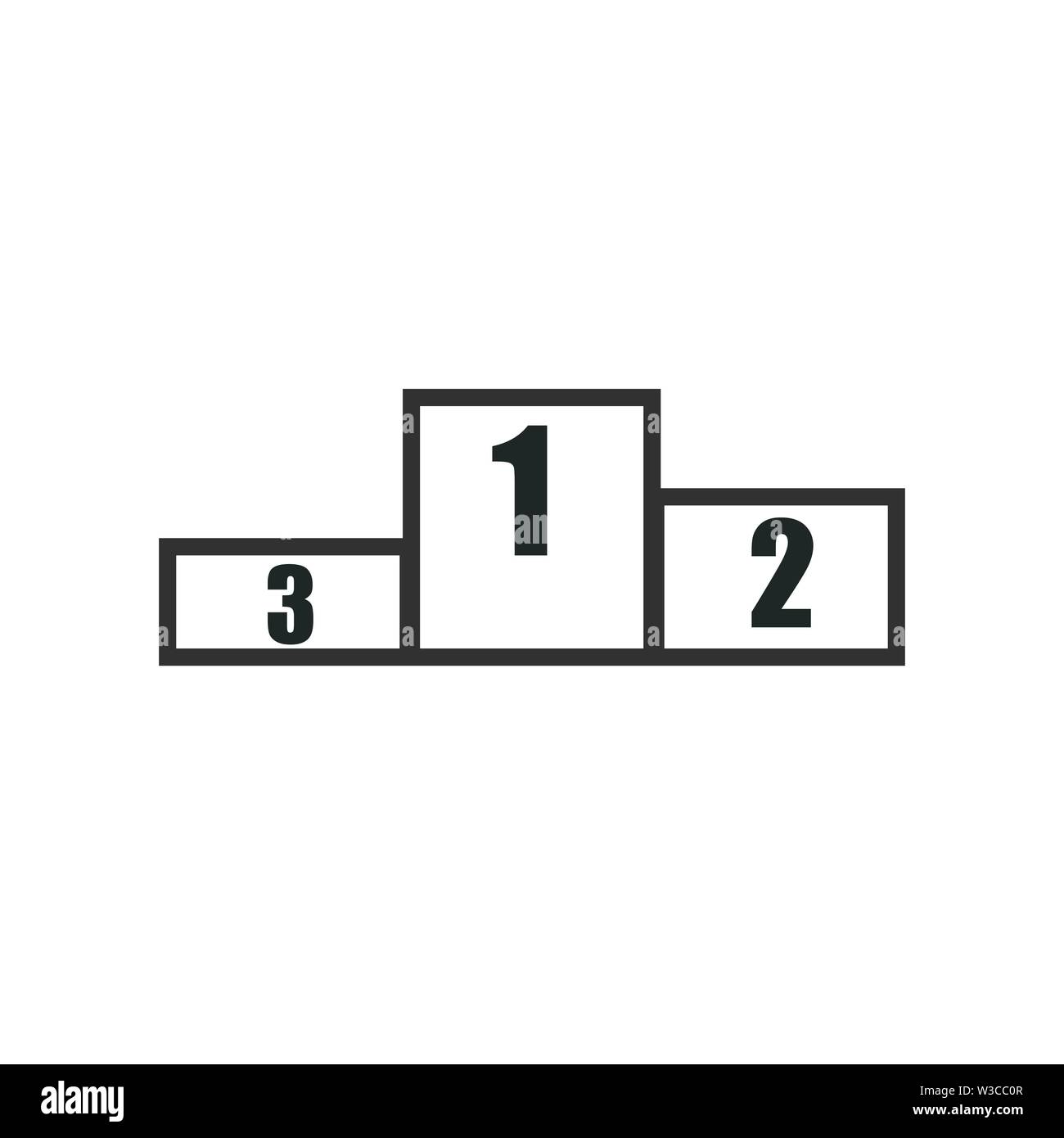 Empty Winners Podium. Victory Celebration. First Secon Third place ...