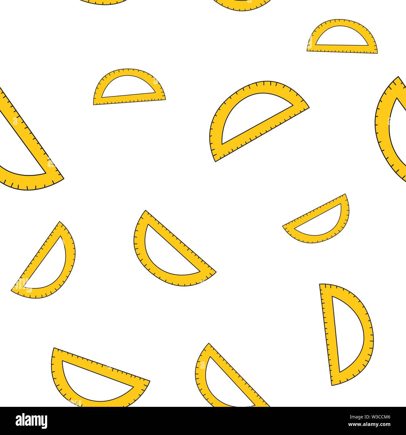 Seamless pattern of school rulers in Doodle style. Vector illustration ...