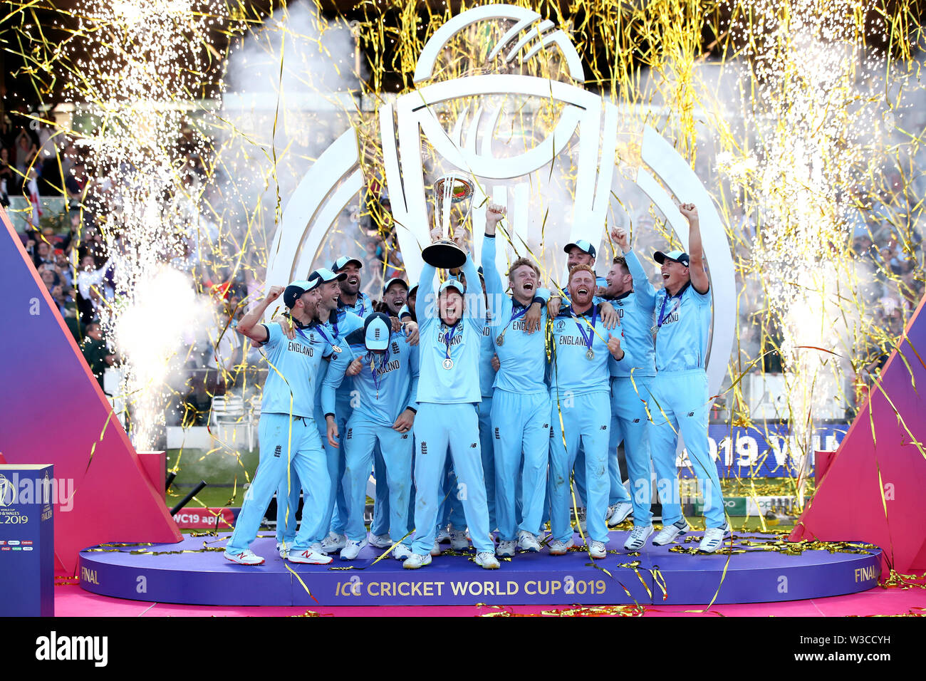 England celebrate winning the ICC World Cup during the ICC World Cup ...