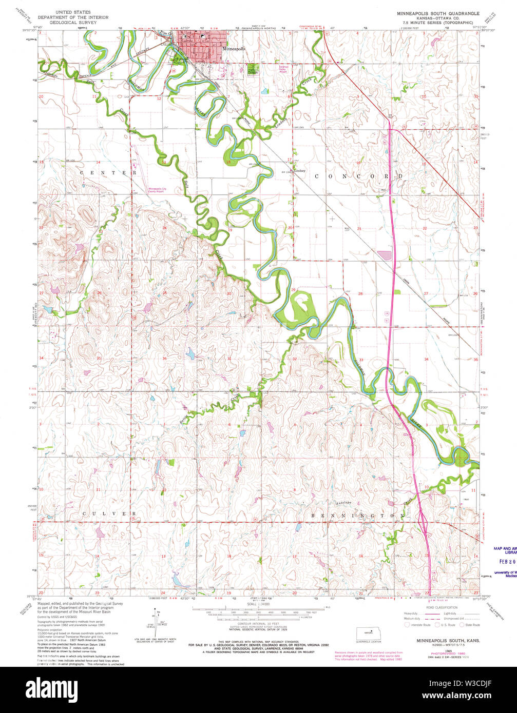 Map of minneapolis kansas hi-res stock photography and images - Alamy