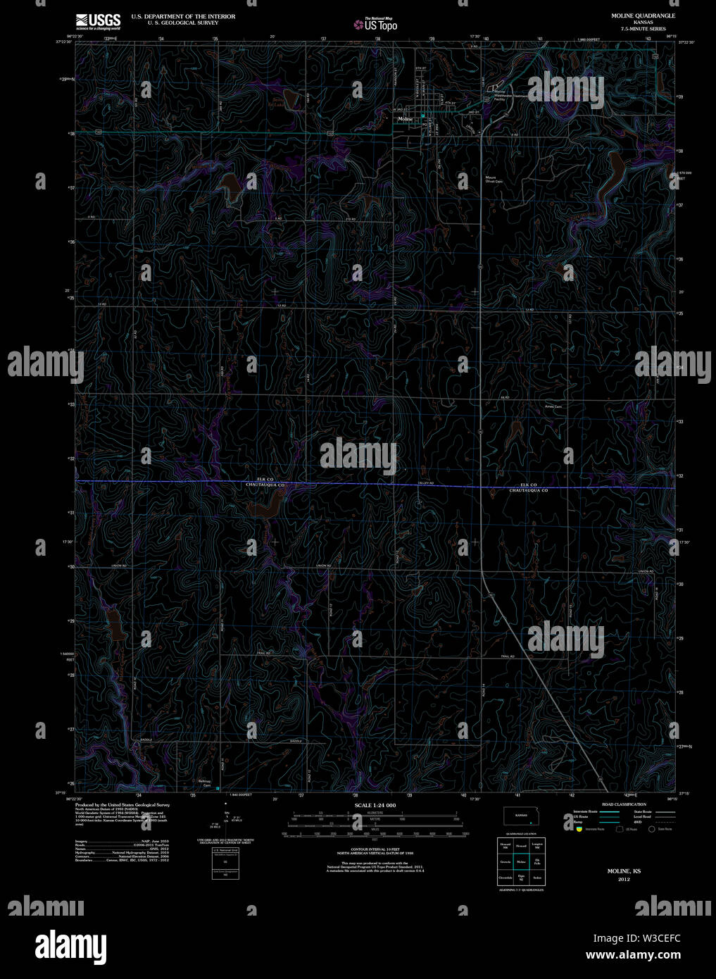 Moline kansas map hi-res stock photography and images - Alamy