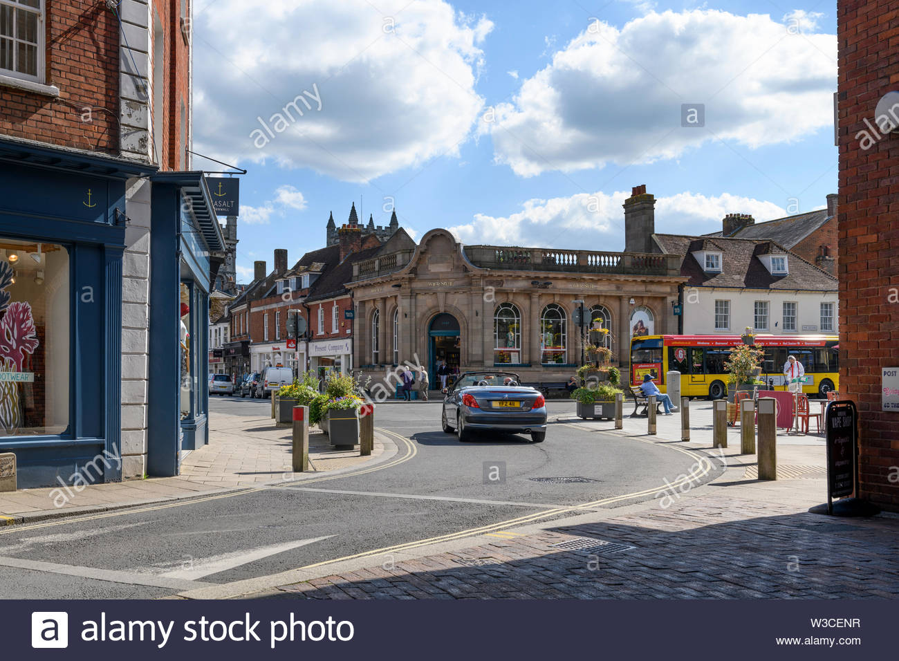 Wimborne Minster Town Centre Britain High Resolution Stock Photography ...
