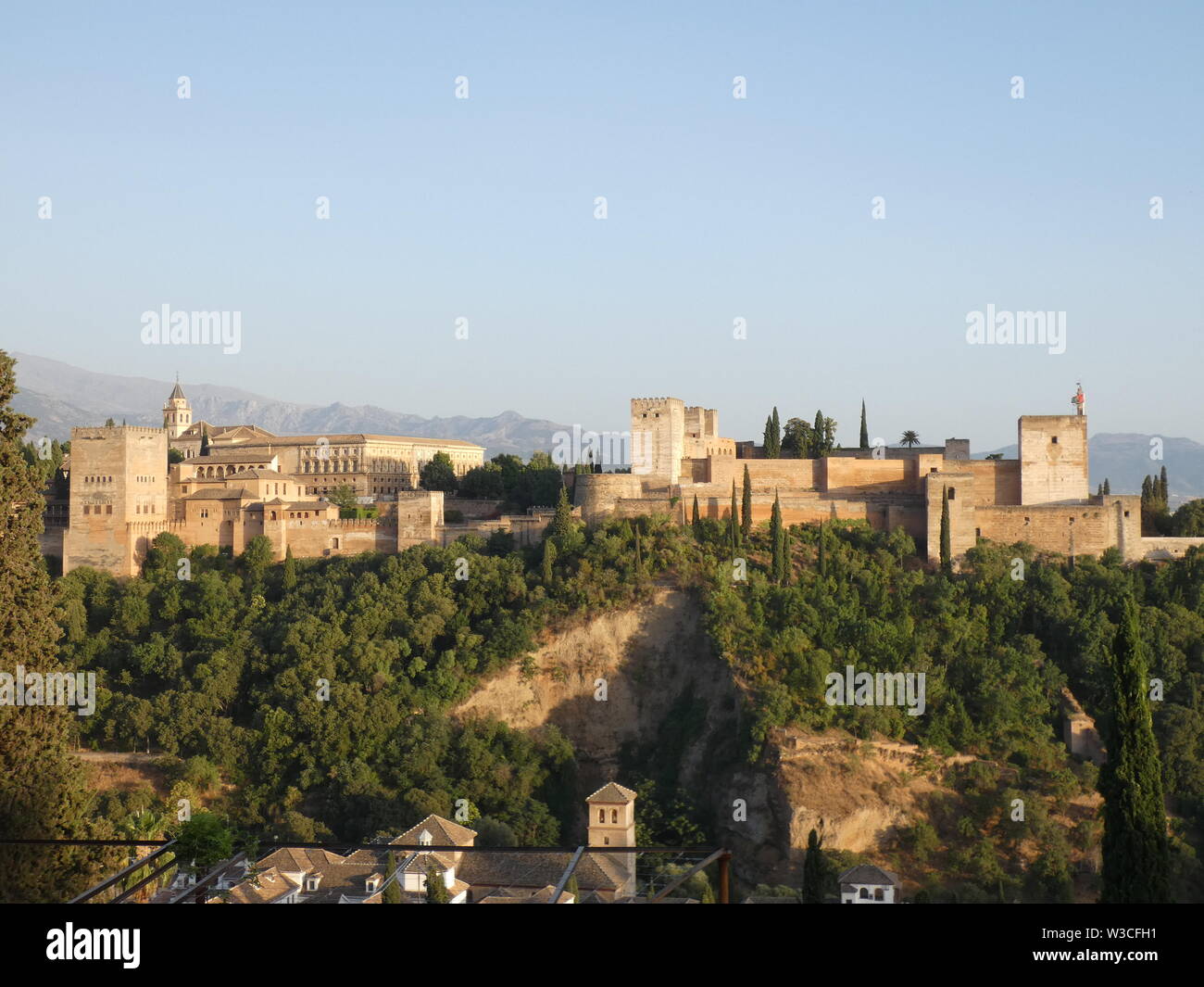Views of Alhambra from the San Nicolás viewpoint, Granada, Spain Stock ...