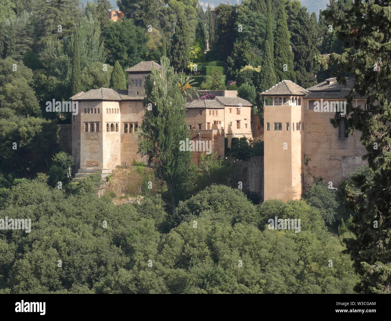Views of Alhambra from the San Nicolás viewpoint, Granada, Spain Stock ...