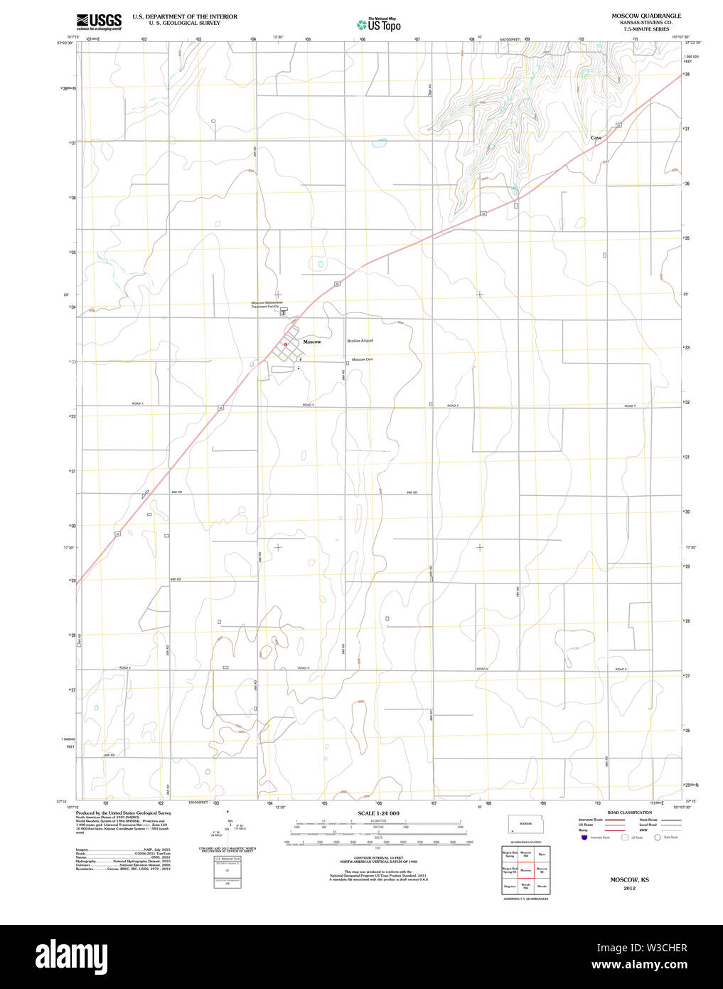 Moscow kansas map hi-res stock photography and images - Alamy