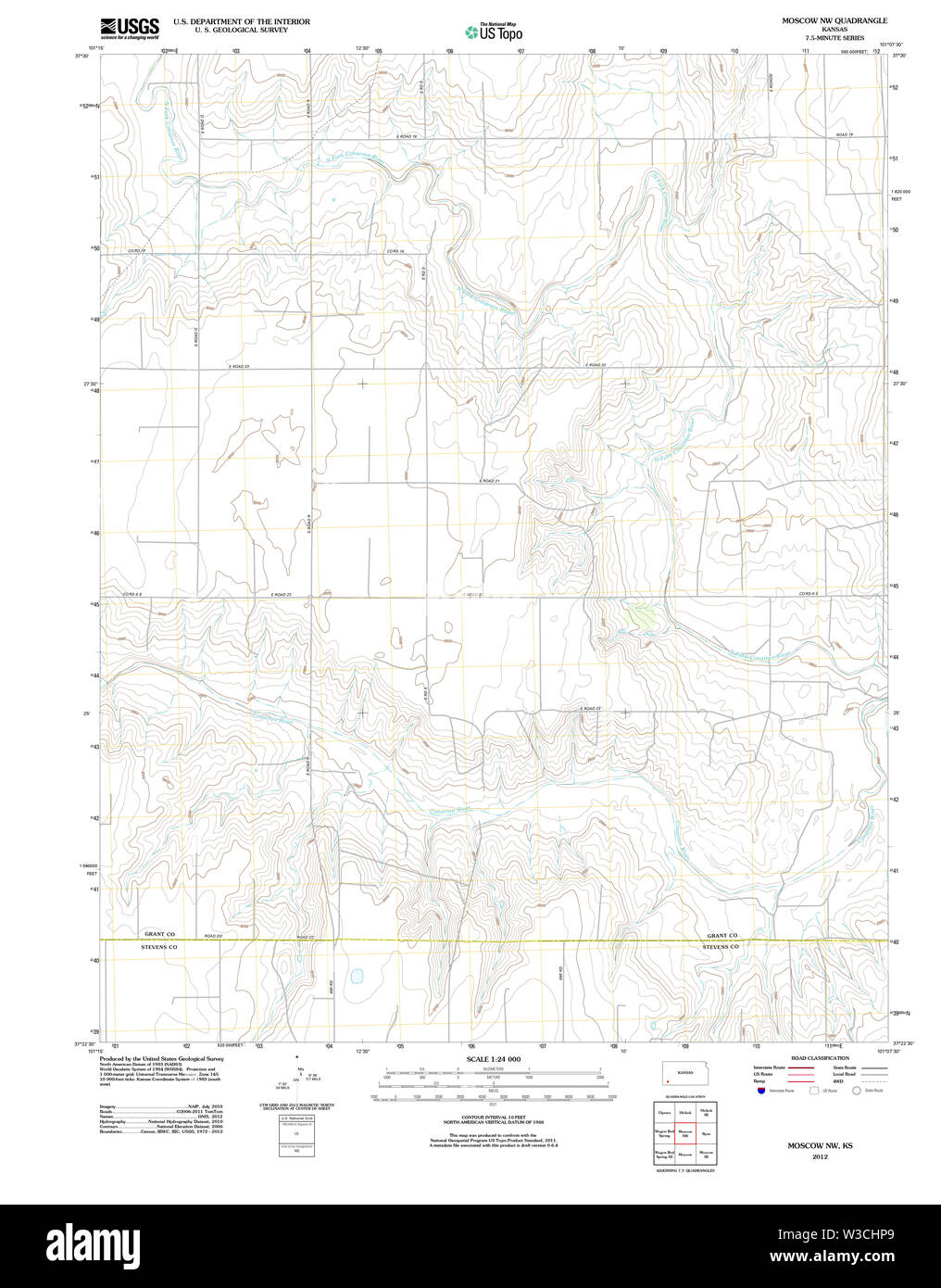 Moscow kansas map hi-res stock photography and images - Alamy