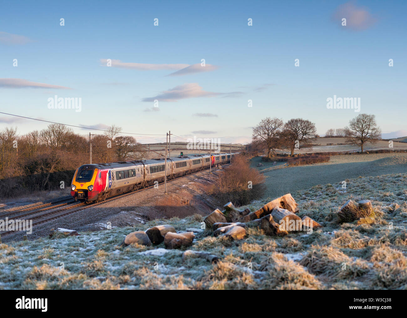 2 Virgin Trains west coast class 221 voyager diesel trains on the west ...