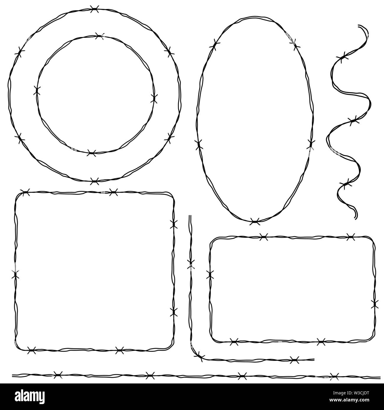 Barbed wire chain on Stock Vector Images - Alamy