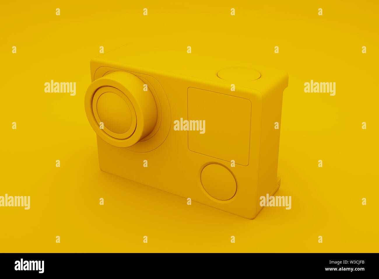 Yellow Action Camera isolated. 3D illustration Stock Photo - Alamy