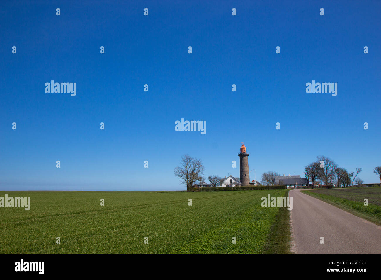 view with Fornaes lighthouse in Grenaa, Jutland, Denmark Stock Photo ...