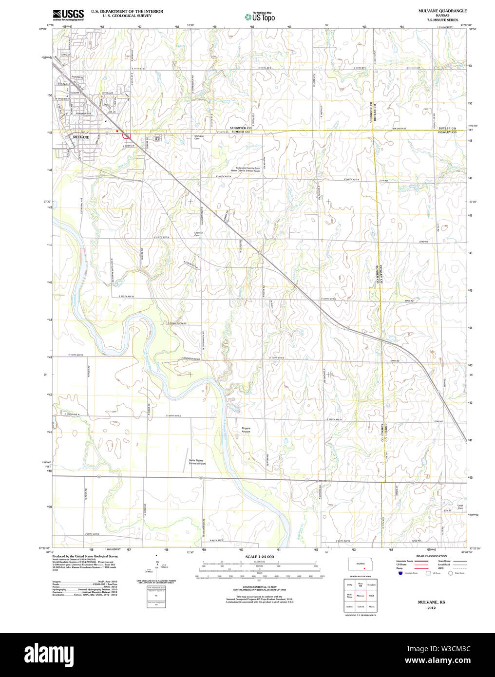Mulvane map hi-res stock photography and images - Alamy