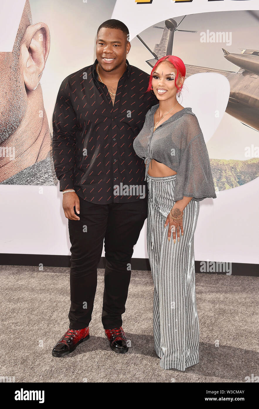 HOLLYWOOD, CA - JULY 13: Daron Payne (L) and Yaunna Taylor attend the ...