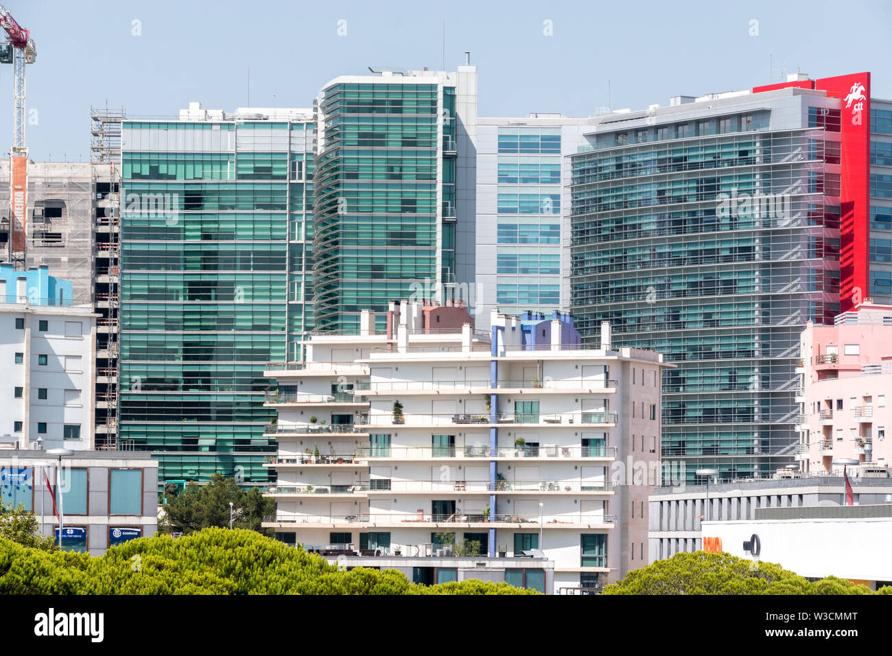 The high rise skyline of Lisbon, Portugal Stock Photo - Alamy