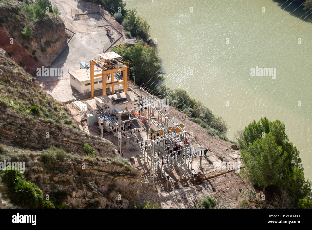 Aerial electric substation hi-res stock photography and images - Alamy