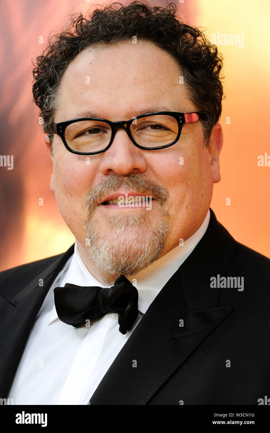 London, UK. 14th July 2019. Director Jon Favreau poses on the yellow ...
